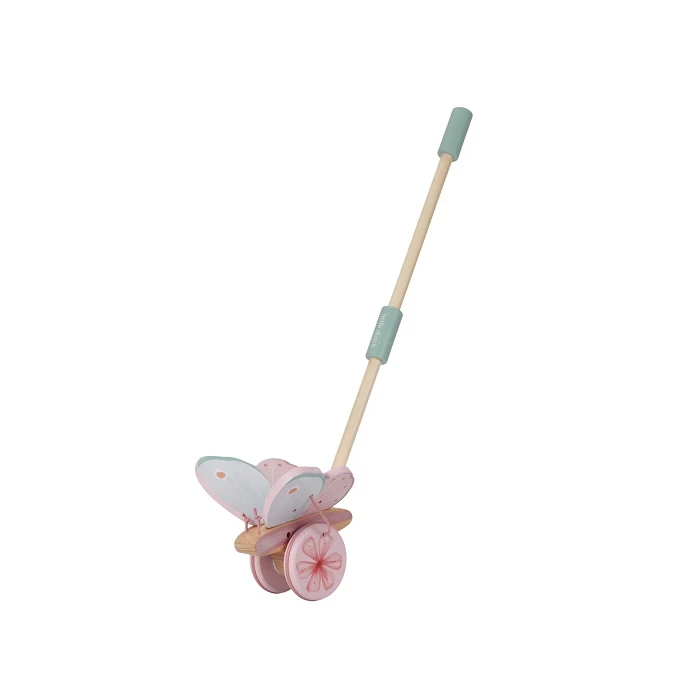 Push along Butterfly Fairy Garden LD7343 - drvena guralica