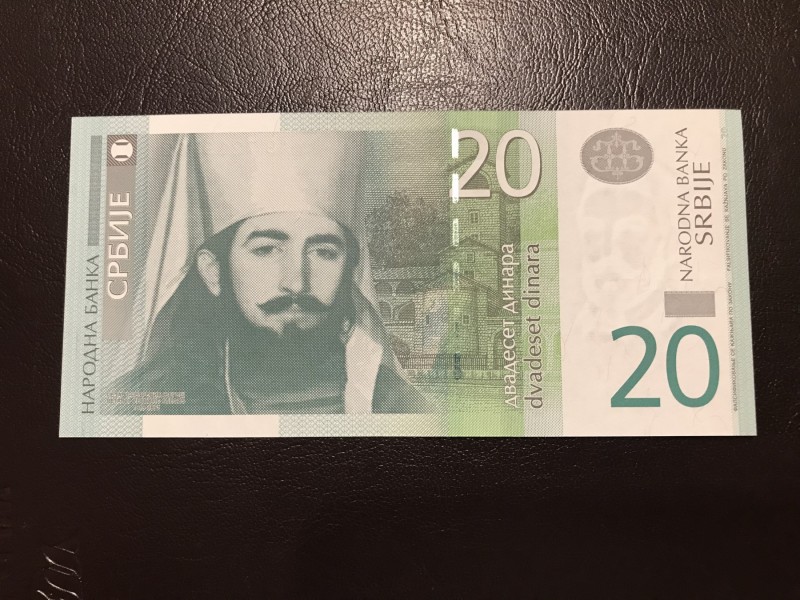 SRBIJA 20 DINARA. UNC.