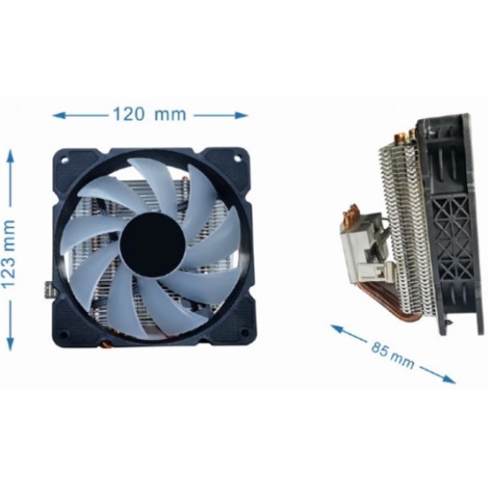 CPU-HURACAN-ARGB-X140 Gembird UNI kuler 100W 120mm.Fan +/-1600rpm 26dBa LGA 775/115x/1200/AMD