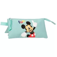 Pernica sa 3 pregrade Disney Mickey All smile turquoise 43243