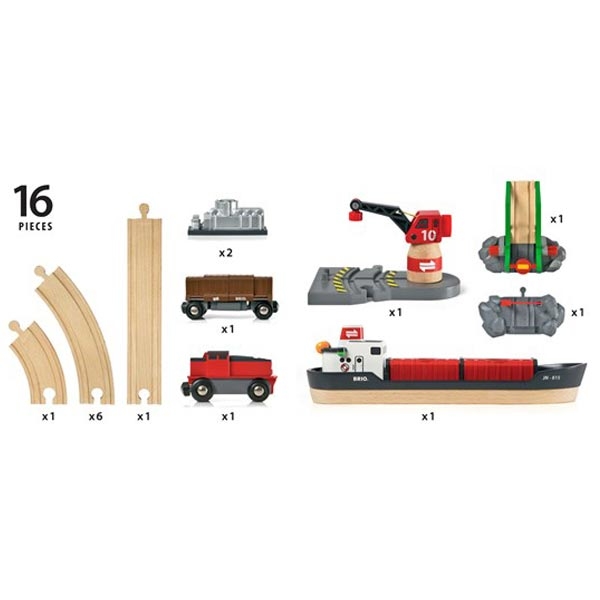 Set cargo luka - 16 delova Brio BR33061