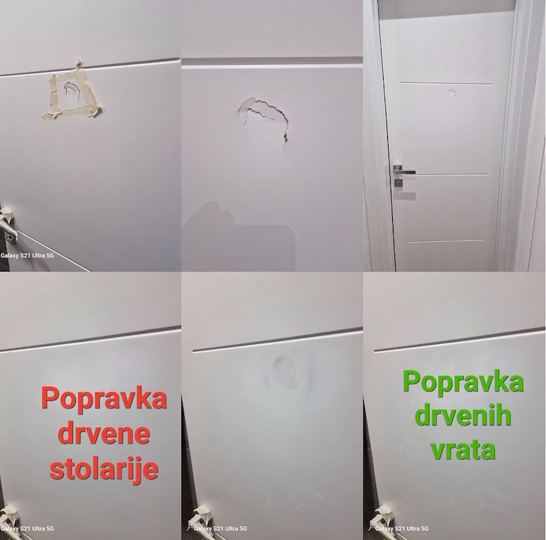 Popravka rupe u vratima