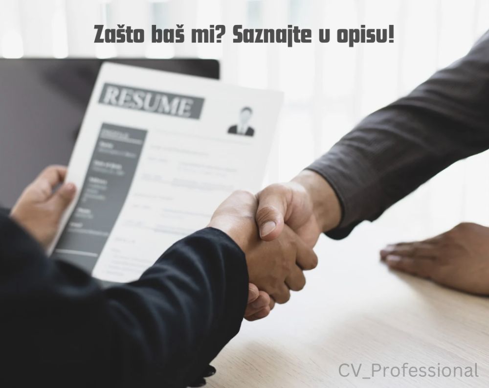 Profesionalna izrada CV-a (radne biografije) na NEMAČKOM, SRPSKOM i ENGLESKOM jeziku