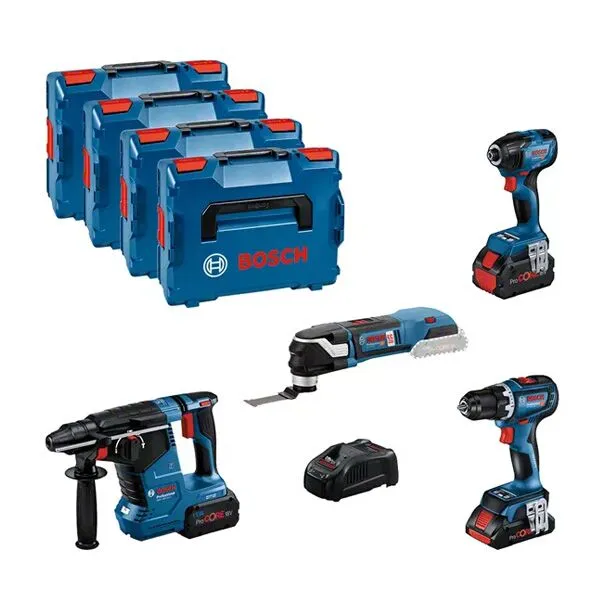 Bosch Aku set GSR+GDR+GBH+GOP 18V 1×4,0Ah 2X 5,5Ah + GAL 1880CV (0615990N34)