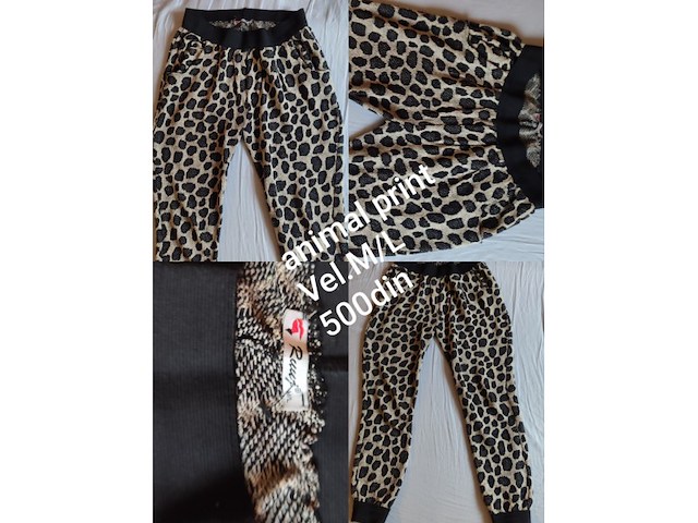 Pantalone trikotaža animal print