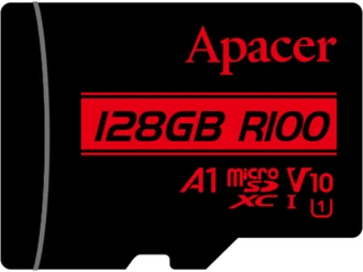 Apacer Memorijska kartica microSDXC UHS-I U1 Class10 V10 A1 R100 128GB AP128GMCSX10UB-RA