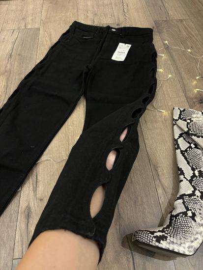 Zara atraktivne cut out farmerice visok struk Novo