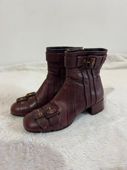 Prada original bordo kozne cizme