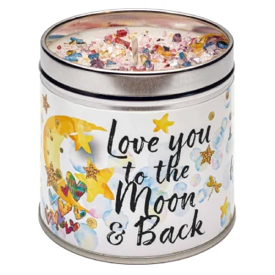 Mirisna sveća sa gliterom - Just Because, Love you to the Moon and Back