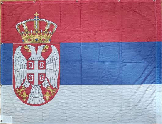 Velika zastava Srbije 140 × 185 cm — flag mesh