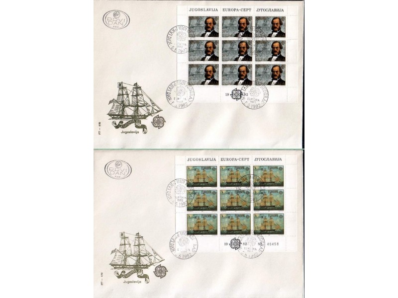 Jugoslavija 1982 Europa CEPT tabačić FDC