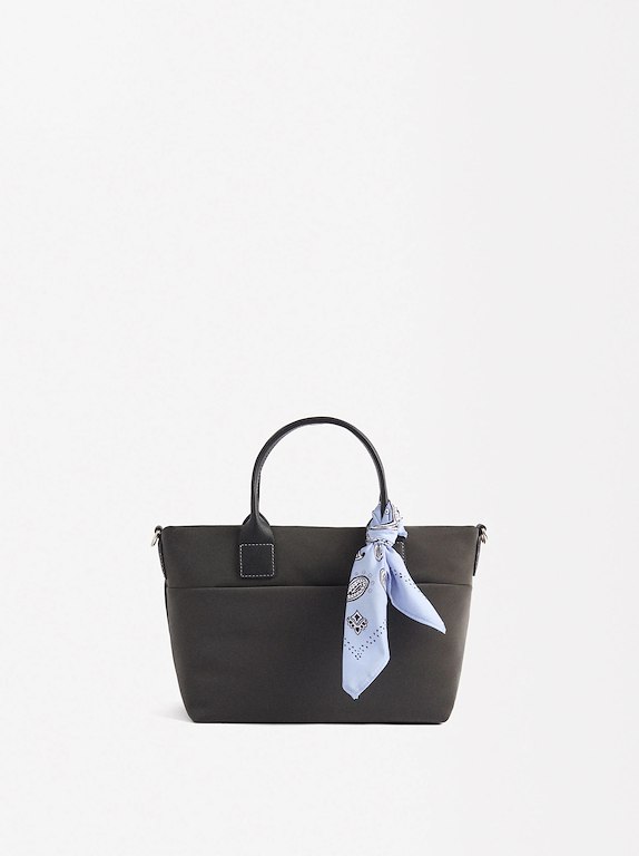 Velvety Effect Tote Bag M