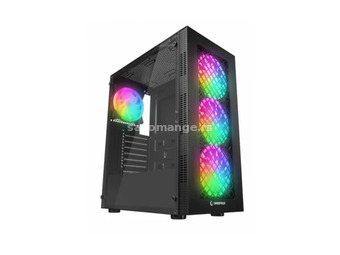 Kuciste Rampage PLAID V1 Mesh Glass 4x12cm Auto RGB