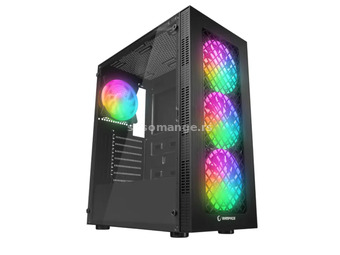 Kuciste Rampage PLAID V1 Mesh Glass 4x12cm Auto RGB