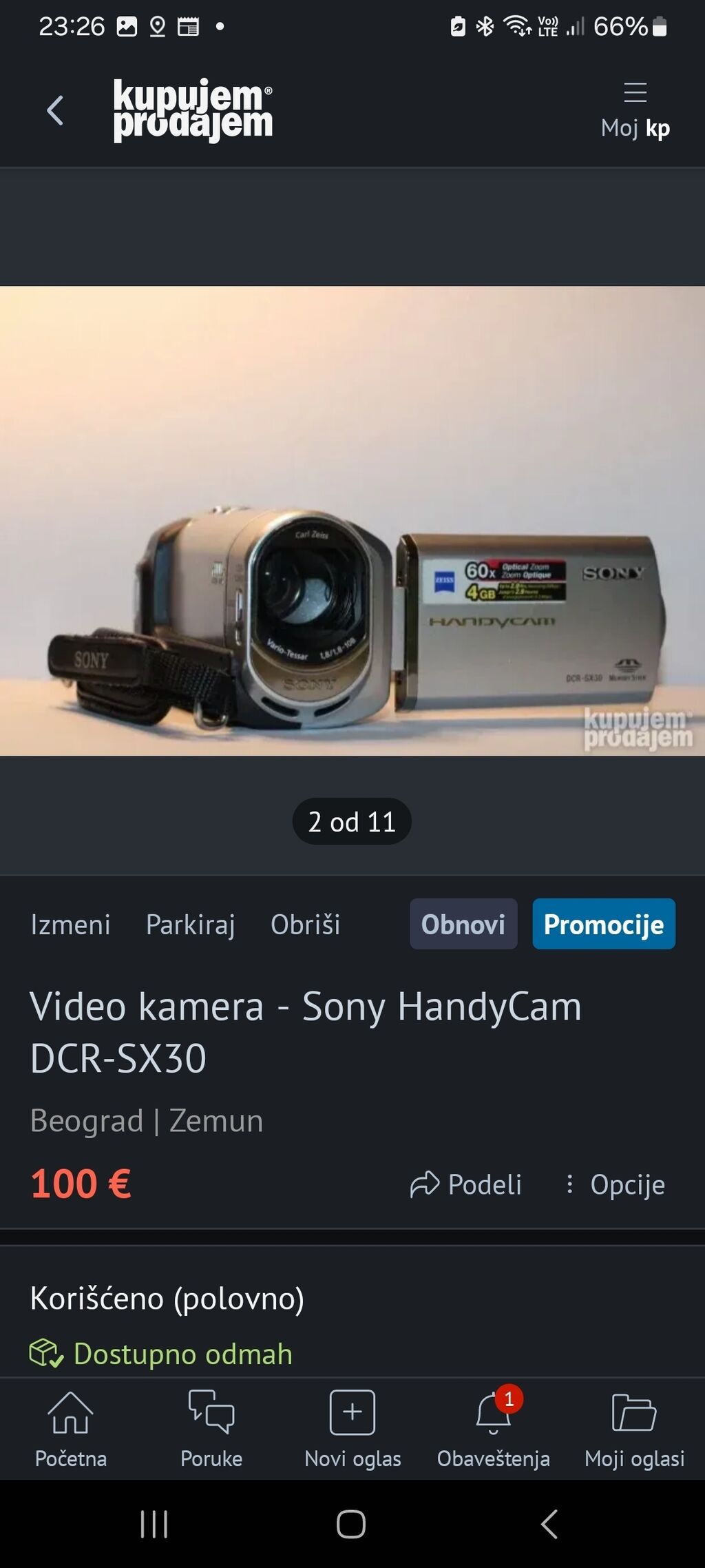 Video kamera - Sony HandyCam DCR-SX30