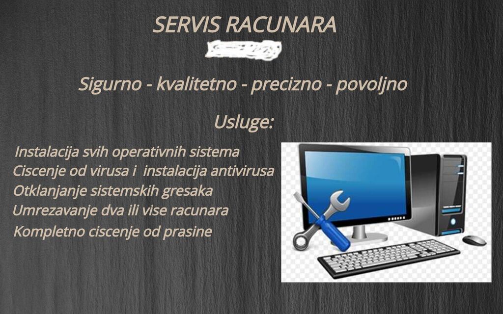 Servis racunara Nikola Instalacija, reinstalacija windowsa sa