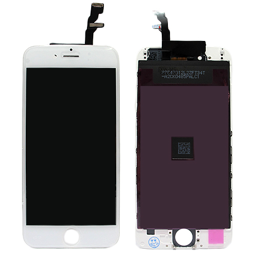 LCD displej (ekran) - Iphone 6G + Touch screen beli (white) high copy (MS)