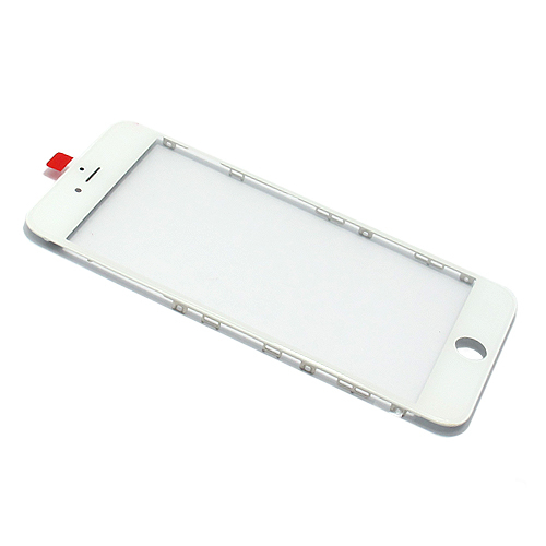 Staklo touchscreen-a - iPhone 6s Plus sa frejmom + oca beli (white) (MS)