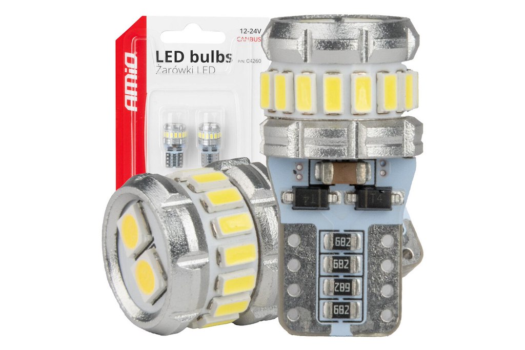 LED CANBUS sijalice T10 V5V 16SMD 2SMD 3014 3030 Bela 12V 24V AMIO-04260 Preporučujemo