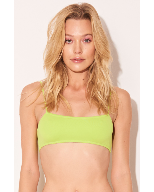 Luxus-Bandeau-Top In Neongelb - Top Neon Lime