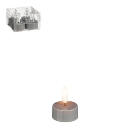 Dekordom novogodišnja dekoracija - led candle set 4pcs 1145633 - grey - edl ( 041438 )