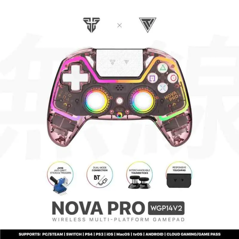 Joypad Bežični Fantech WGP14V2 NOVA PRO multiplatform RGB CLEAR sakura