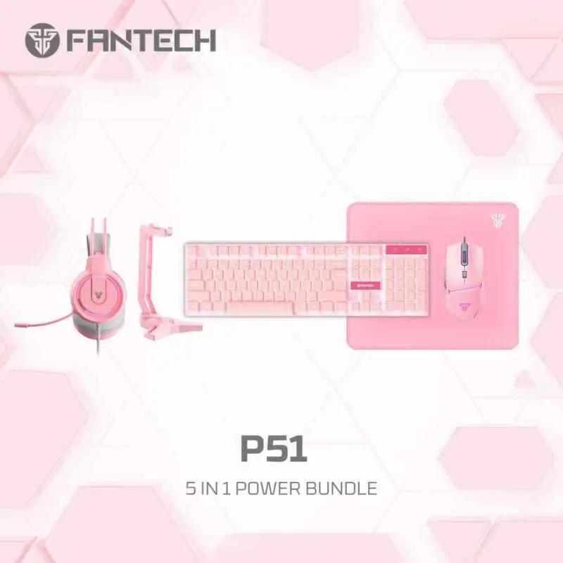 Combo set Gaming Fantech P51 Power 5u1 Sakura