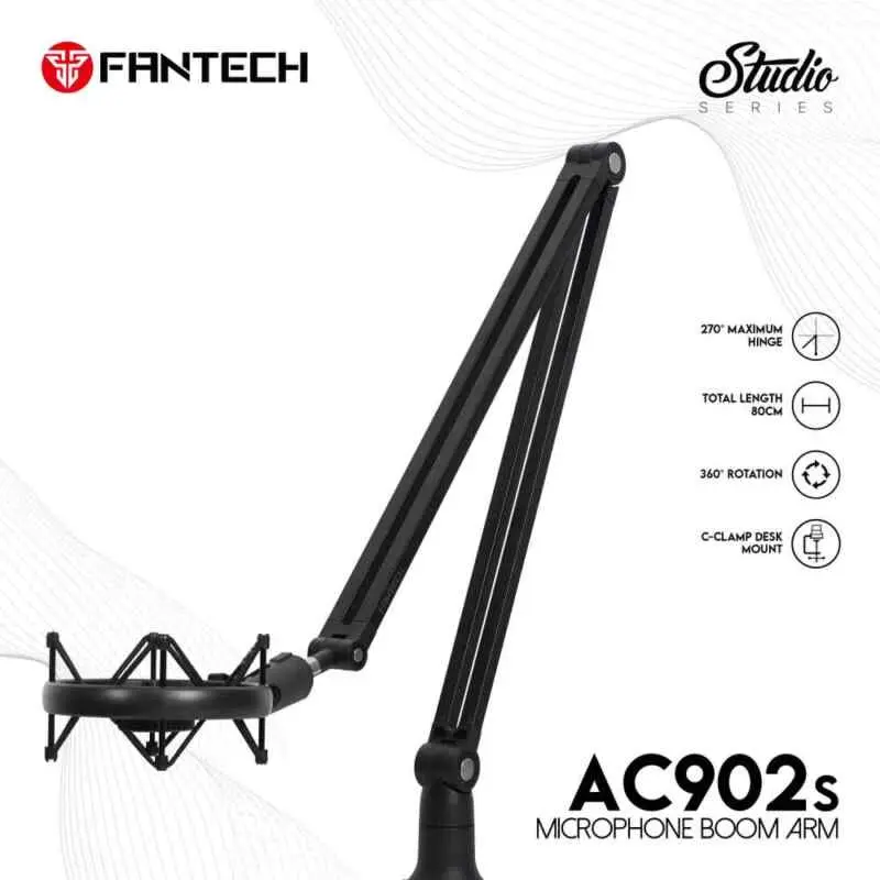 Studijski Nosac za mikrofon Fantech AC902s Microfone boom arm crni