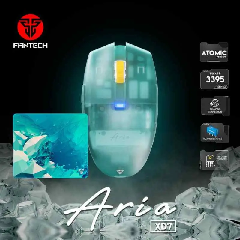 Mis Bežični Gaming Fantech XD7 Aria plavi sa podlogom Fantech MP353 Agile plava