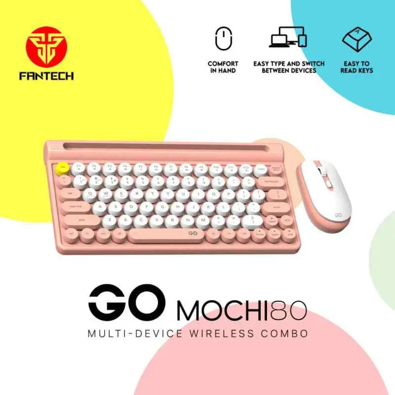 Combo mis tastatura Bežični Fantech WK-897 GO Mochi80 narandzasti