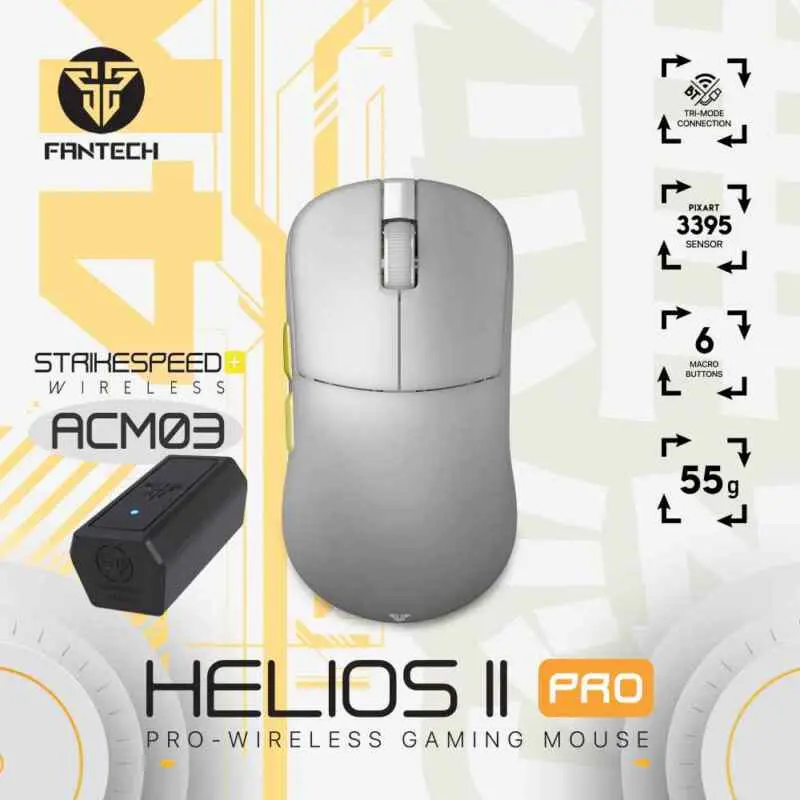 Mis Bežični Gaming Fantech XD3 V3 PRO 4K Helios II sivi sa ACM03 dongle