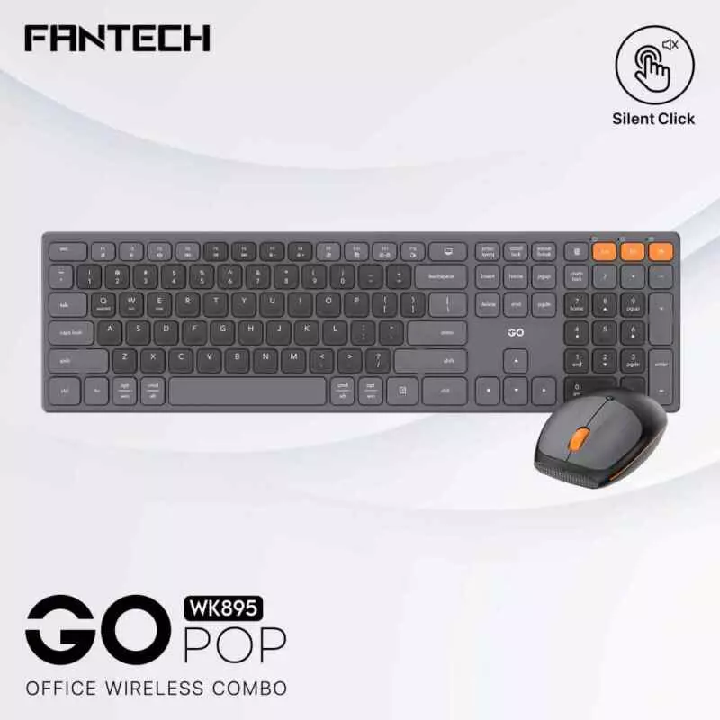 Combo mis tastatura Bežični Fantech WK-895 sivi