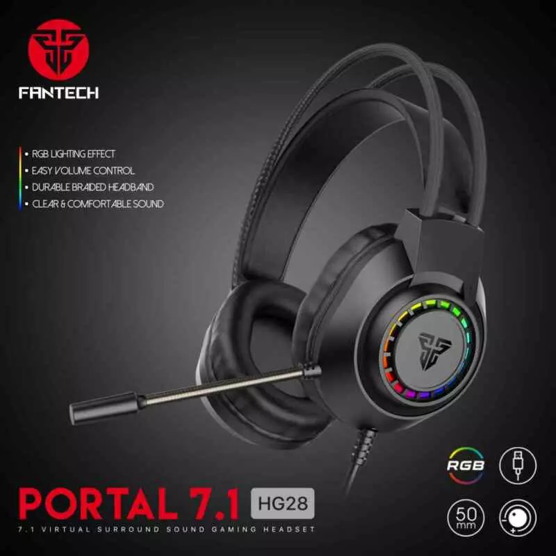 Slusalice Gaming Fantech HG28 Portal 7.1 crne