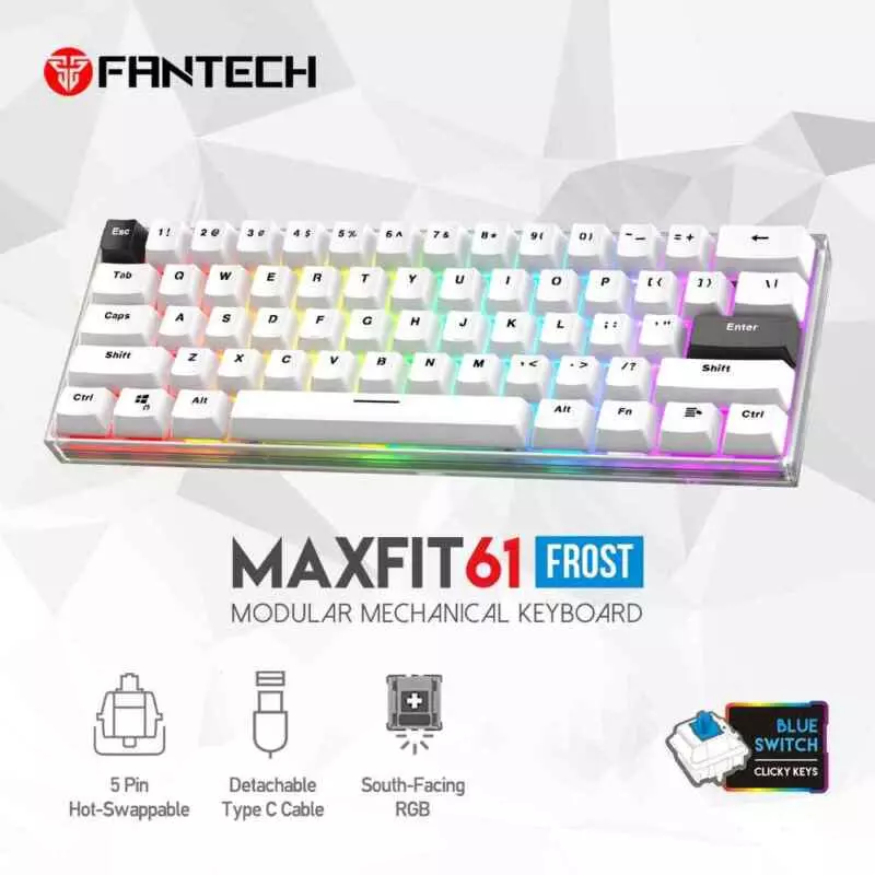 Tastatura Mehanicka Gaming Fantech MK857 RGB Maxfit61 FROST Space Edition Blue switch