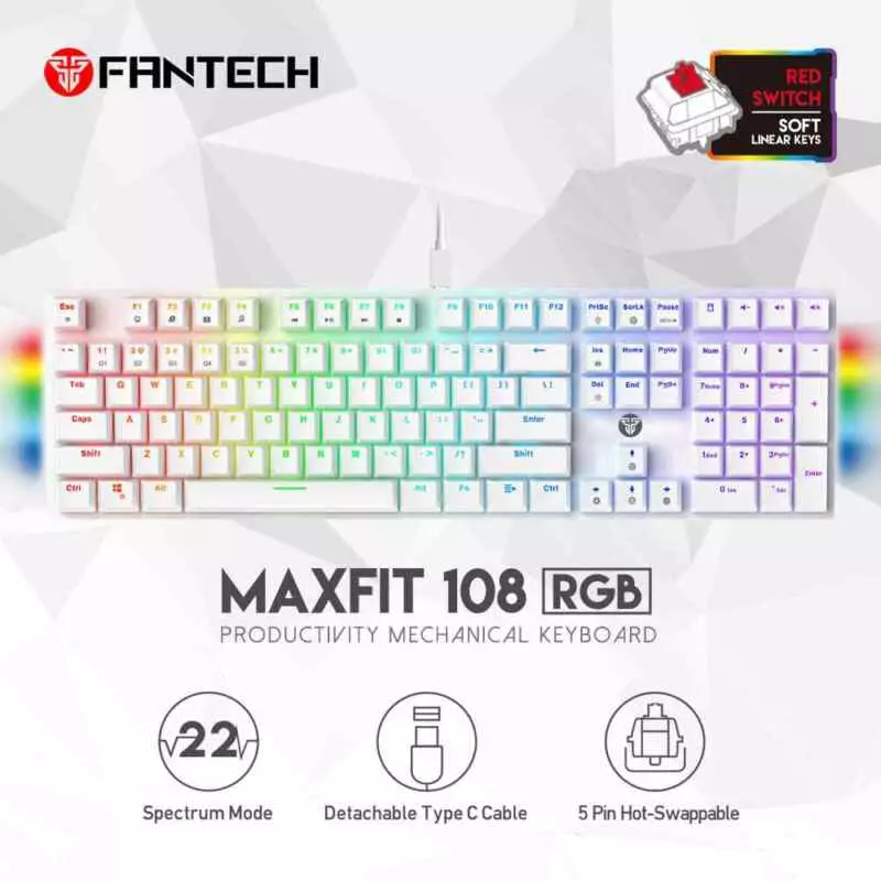 Tastatura Mehanicka Gaming Fantech MK855 RGB Maxfit 108 Space Edition Red switch