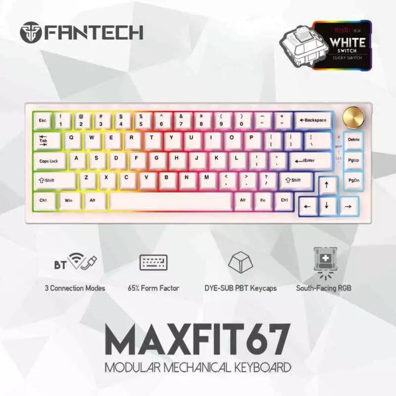 Tastatura Mehanicka Gaming Fantech MK858 RGB Maxfit67 Space Edition white switch