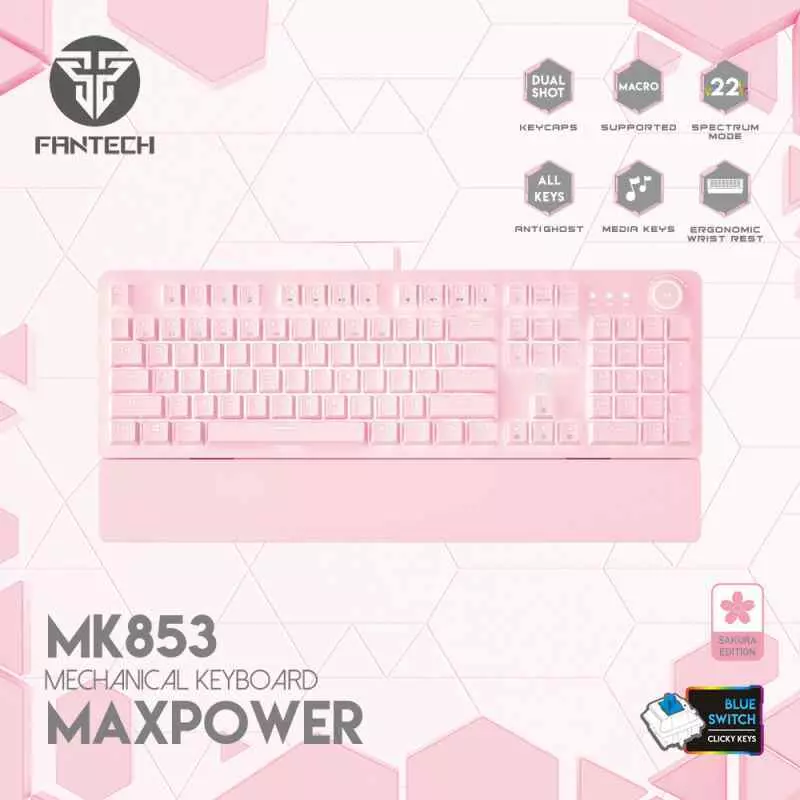 Tastatura Mehanicka Gaming Fantech MK853 RGB Maxpower blue switch Sakura