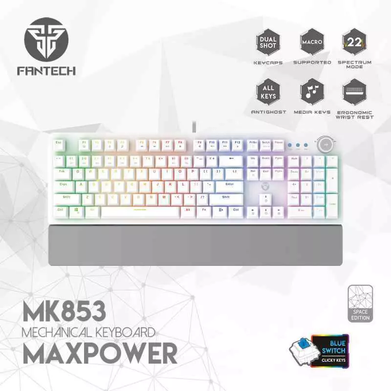 Tastatura Mehanicka Gaming Fantech MK853 RGB Maxpower blue switch Space Edition