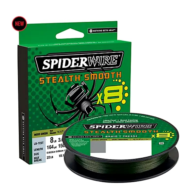 SPIDERWIRE STEALTH SMOOT x8 MOSS GREEN 150m 0,09mm