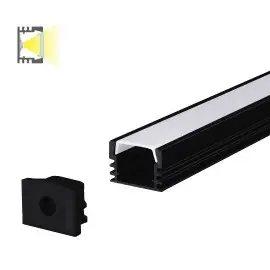 MITEA Aluminijumski profil za LED trake nadgradni set sa difuzerom M505-C 2000x17.4x12.1mm crni