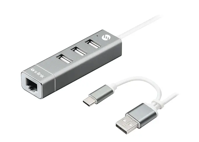 S-LINK adapter Svapp SV-U222 Tipe-C & USB 2.0 3 porta USB