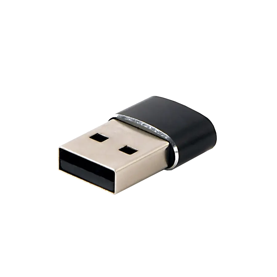 USB 2.0 adapter USB2.0 AM na Tipe-C ženski crni, GEMBIRD A-USB2-AMCF-02