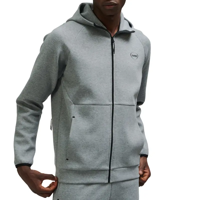 HUMMEL Muški duks Hmltech fleece regular zip, Sivi