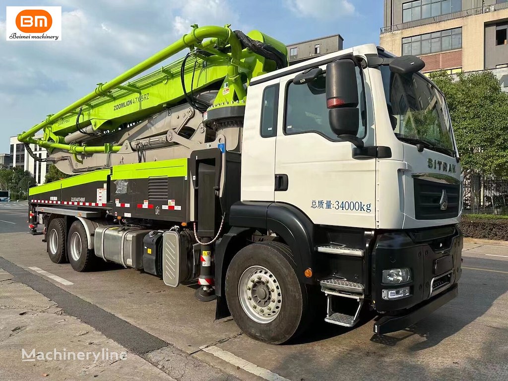 Nova Zoomlion pump new 47m ZLJ5340THBKF na šasiji Sitrak pumpa za beton