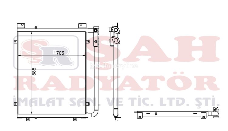 Komatsu OEM 20-03-31121 ŞAH - PC 200-7 - radijator za hlađenje motora za bagera