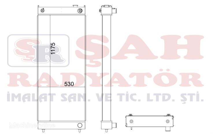 Kawasaki ŞAH - 92 ZV-2 RIGHT - CORE AS radijator za hlađenje motora za bagera