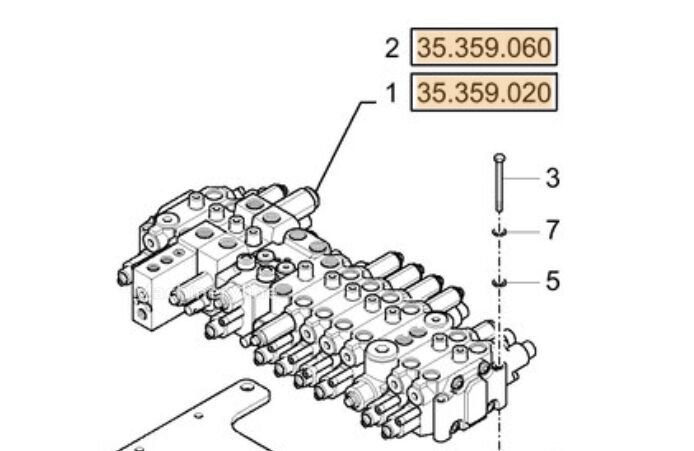 Case 31M9-18590 hidraulični razvodnik za Case CX57C mini bagera