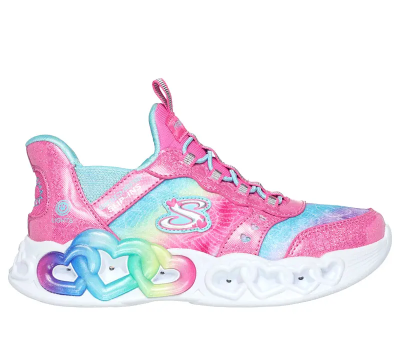 SKECHERS Patike za devojčice Infinite heart lights, Roze-plave