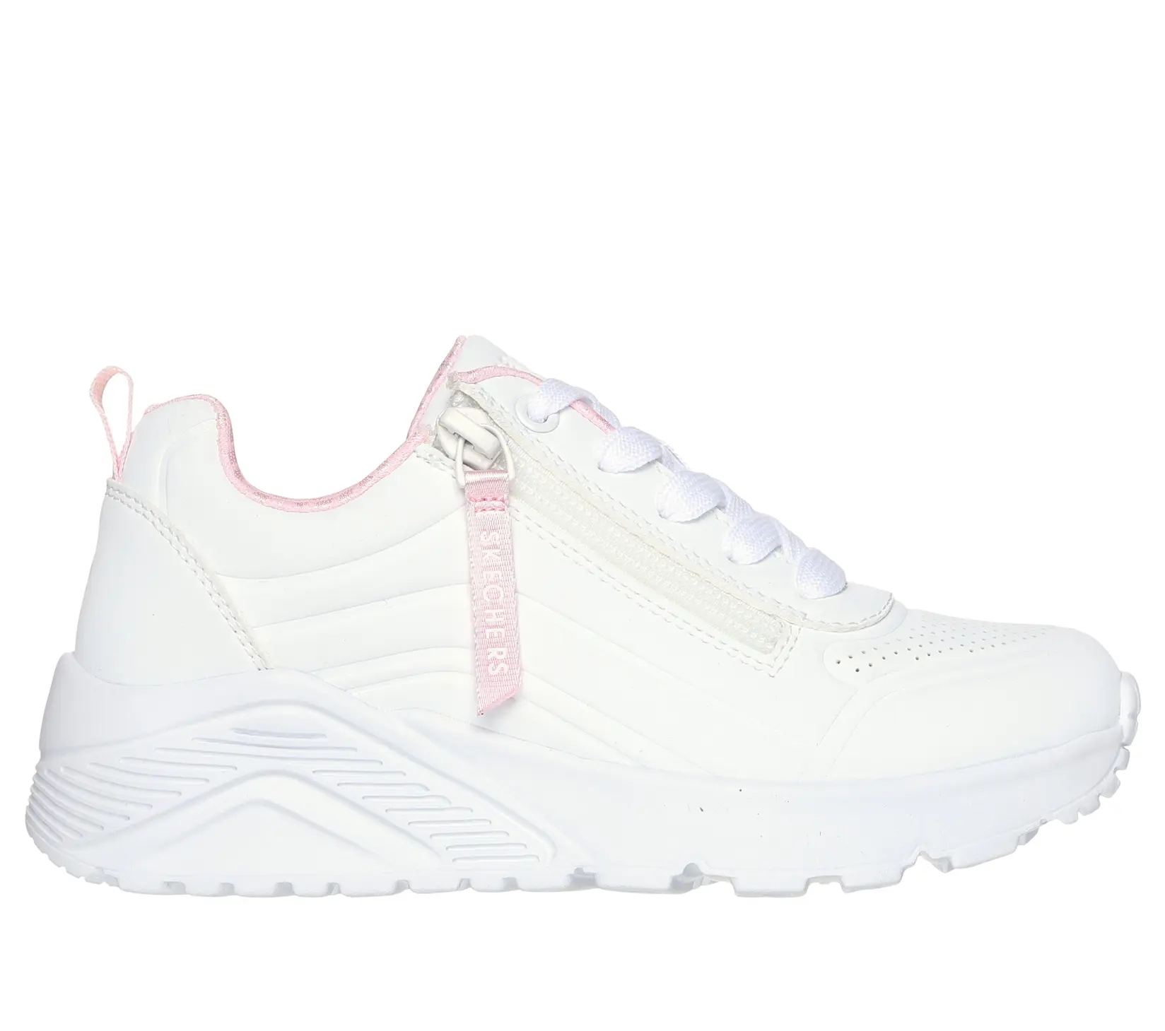 Skechers Patike za devojčice Uno Lite-Easy Zip, 310387L-WHT, Bele