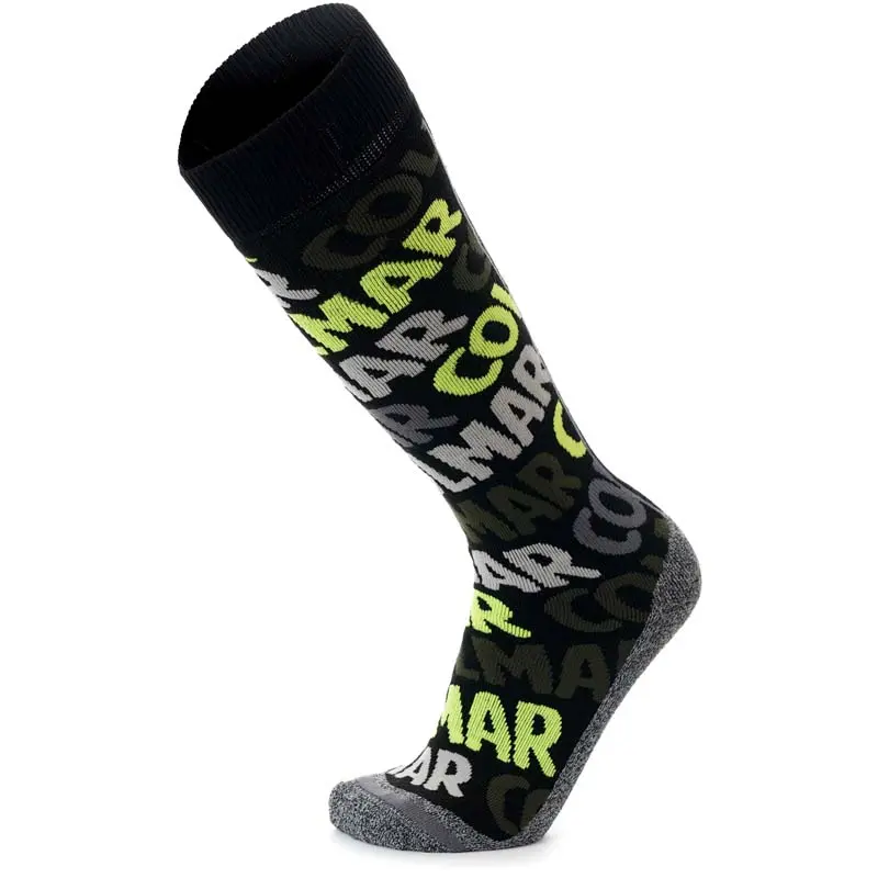 COLMAR Ski čarape Soft terry maxi logo wording, Crno-sive